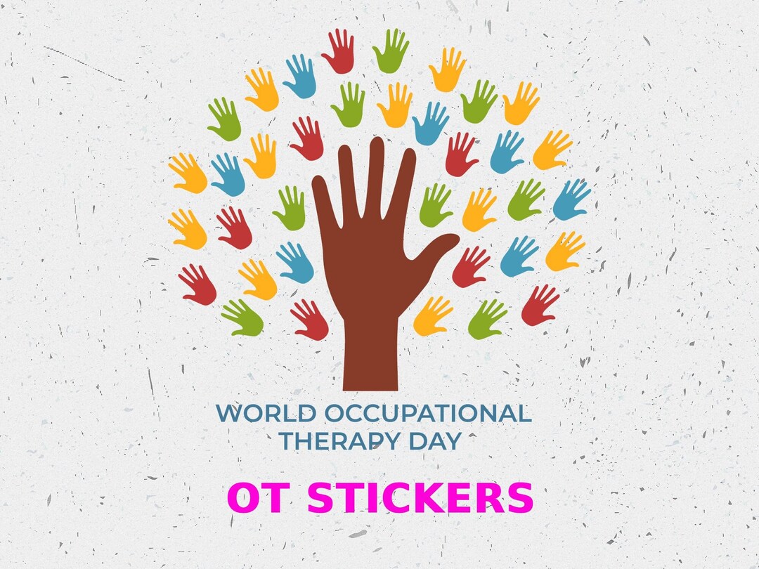 World Occupational Therapy Day Sticker, Colorful Handprint Decal ...