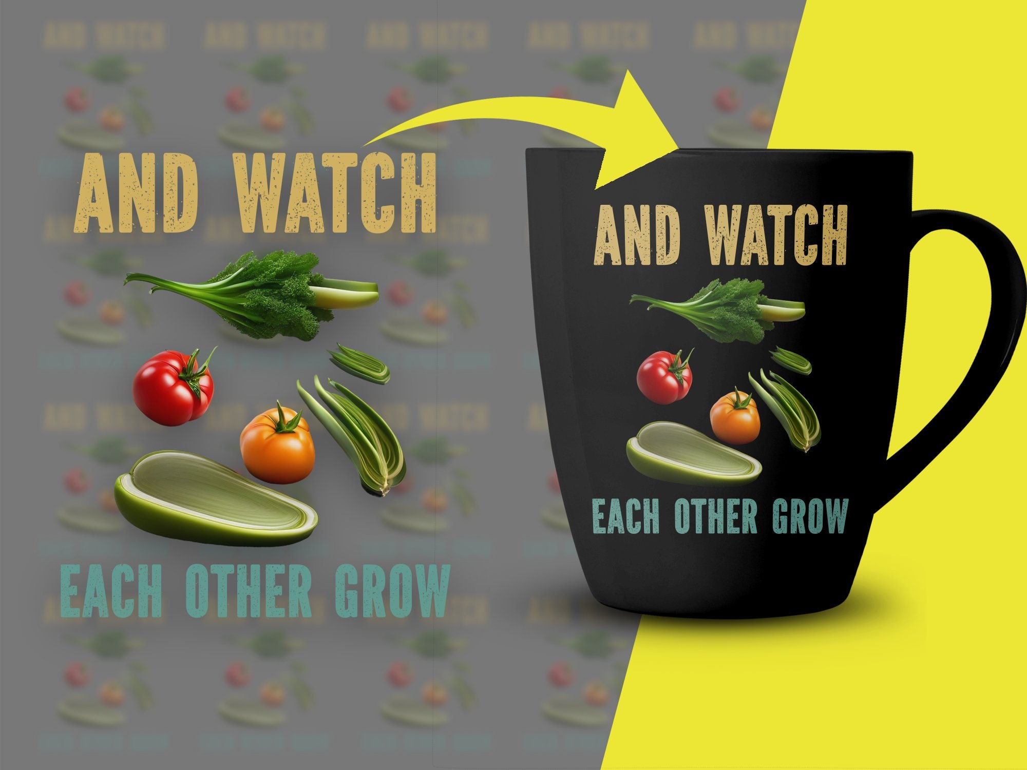 Romantic Vegetable Pun Printable Art, "let's Root for Each Other ...