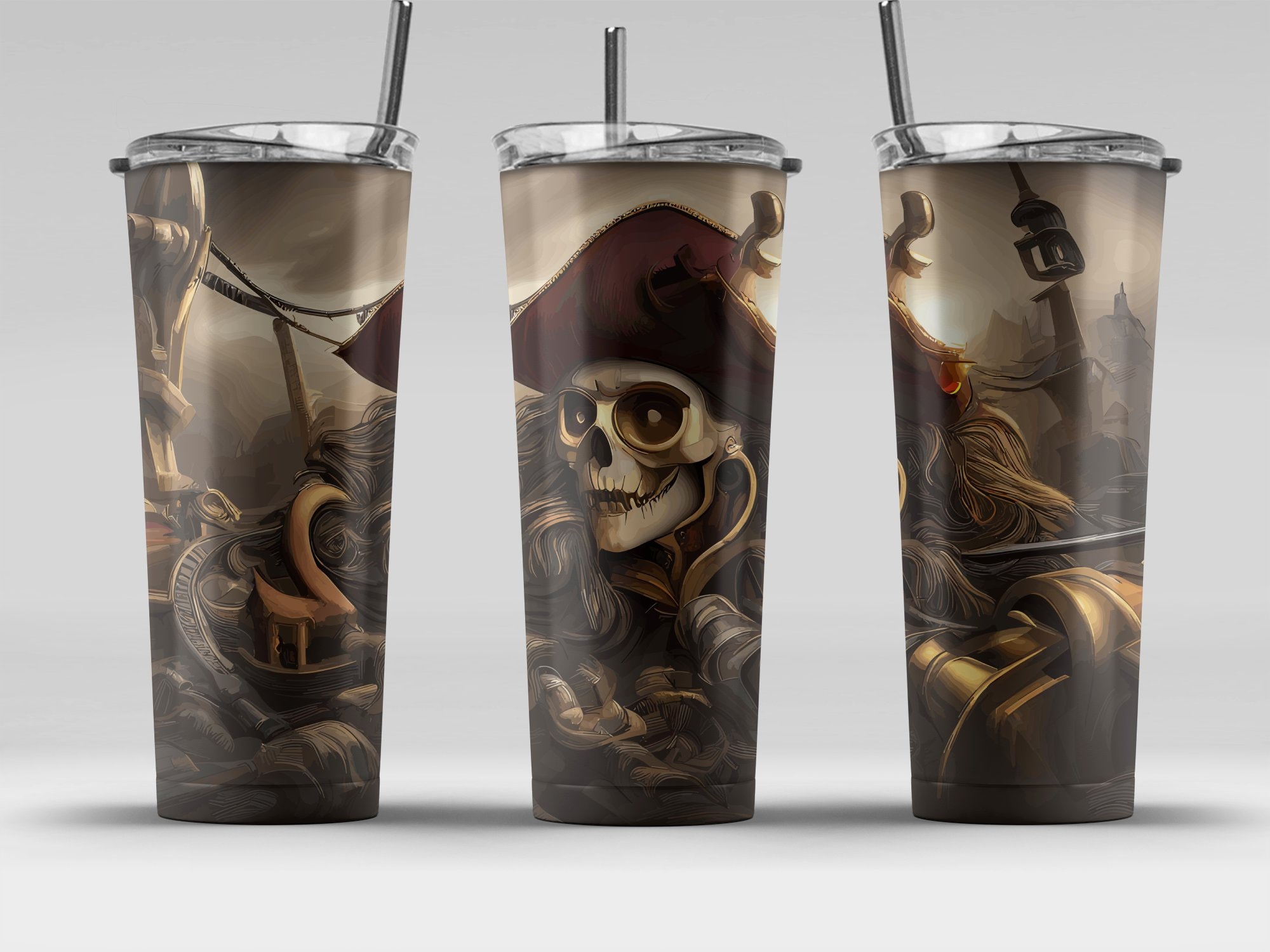 Pirate Tumbler Wrap Pirate Anchor 20 Oz Skinny Tumbler Sublimation ...