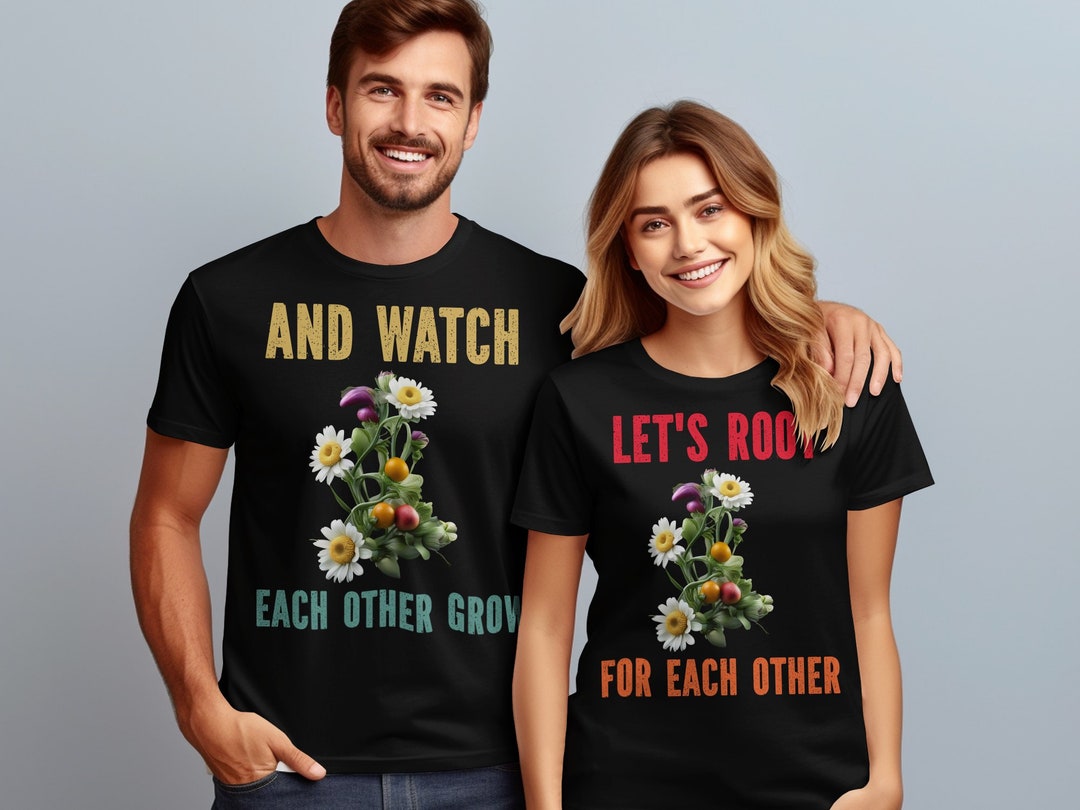 Let's Root for Each Other Printable Wall Art, Colorful Floral Digital ...