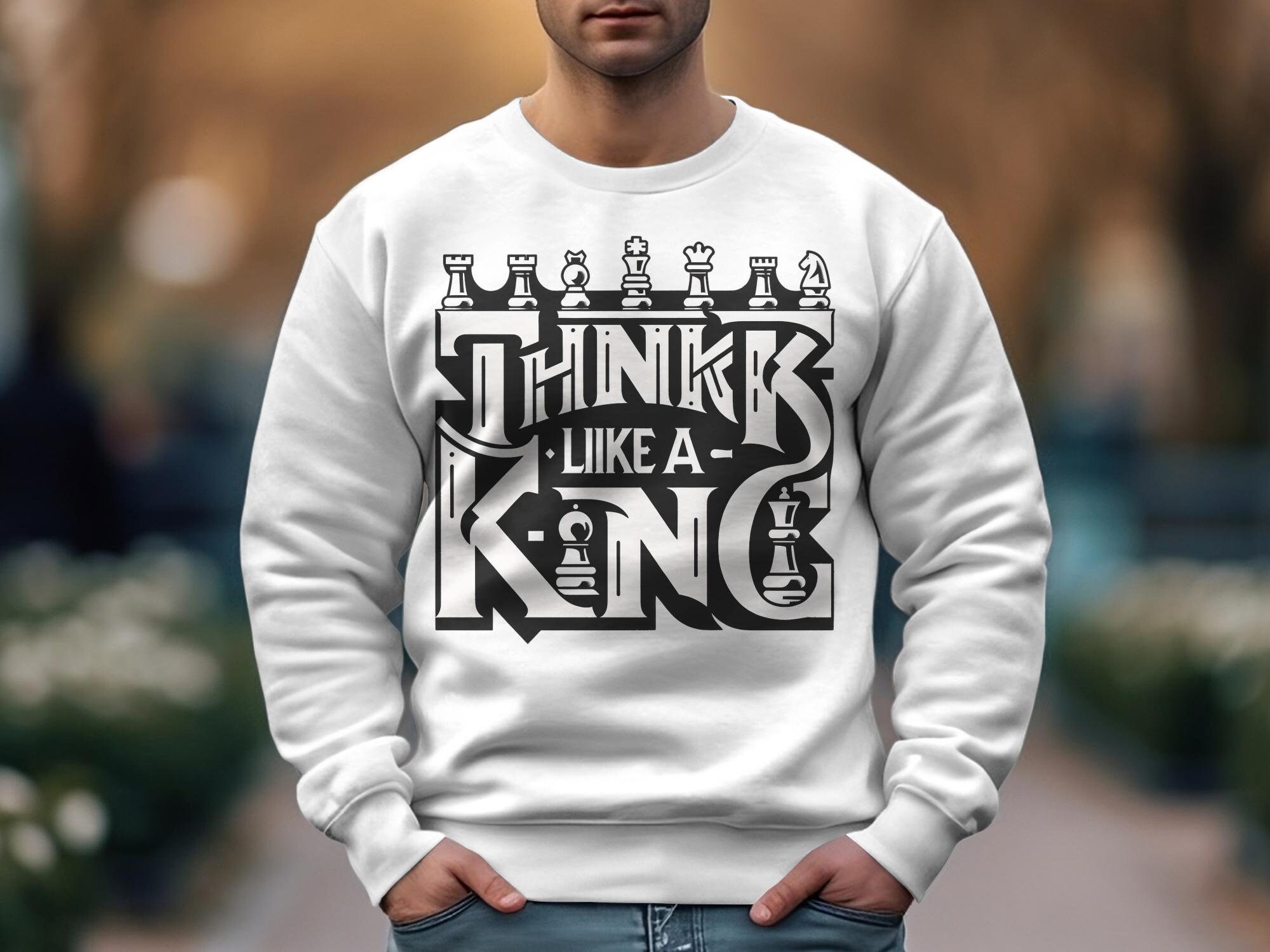 Chess T-shirt Think Like a King, Chess Player Gift, Strategy Board Game ...