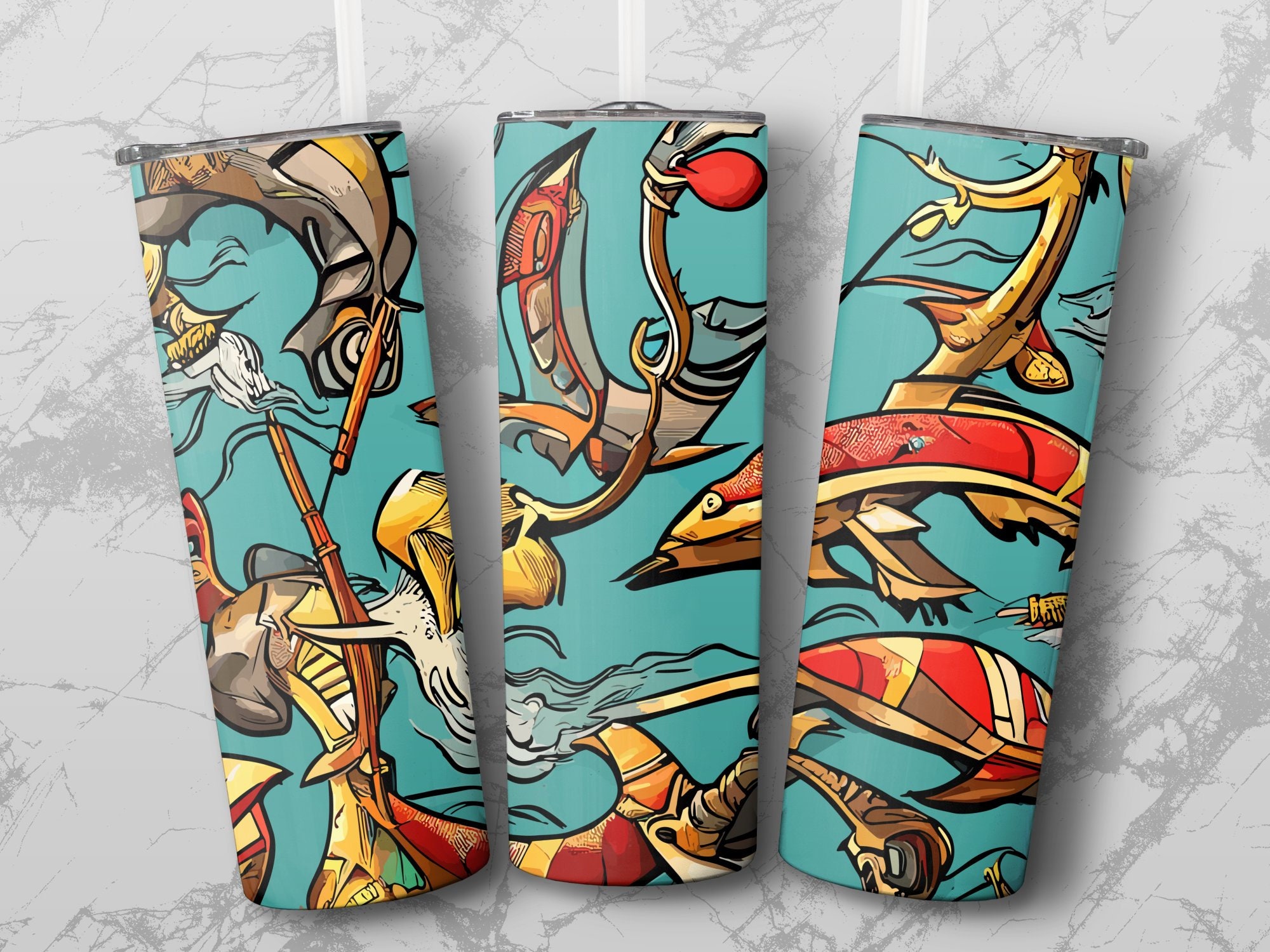 Fishing Tumbler Wrap Design, Sublimation for Tumblers, Angler Gift ...