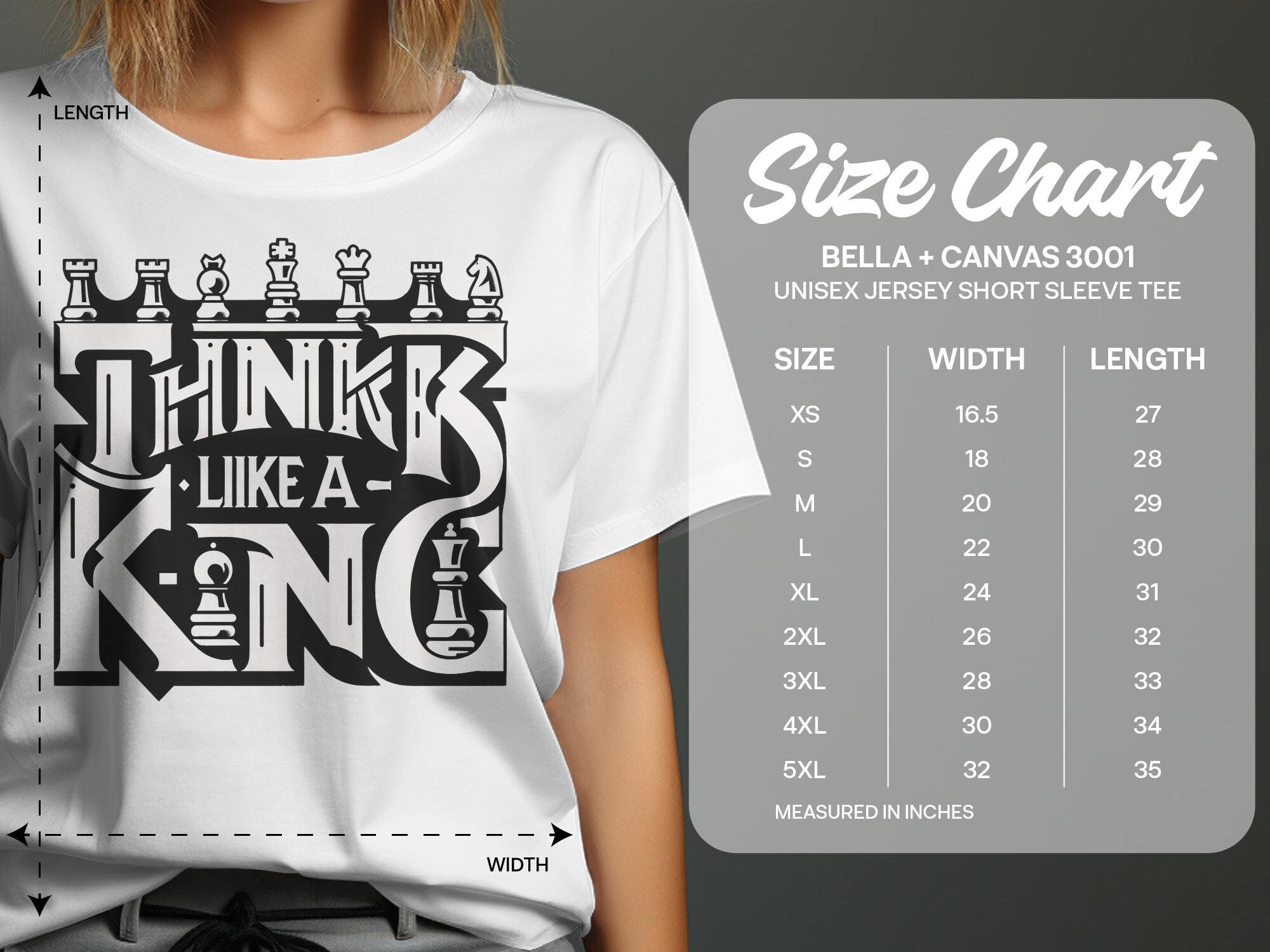 Chess T-shirt Think Like a King, Chess Player Gift, Strategy Board Game ...