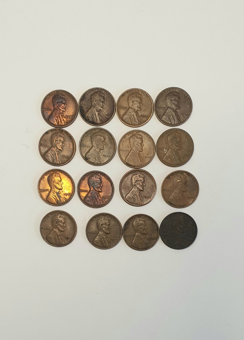 Vintage Lincoln Wheat US Pennies - Etsy