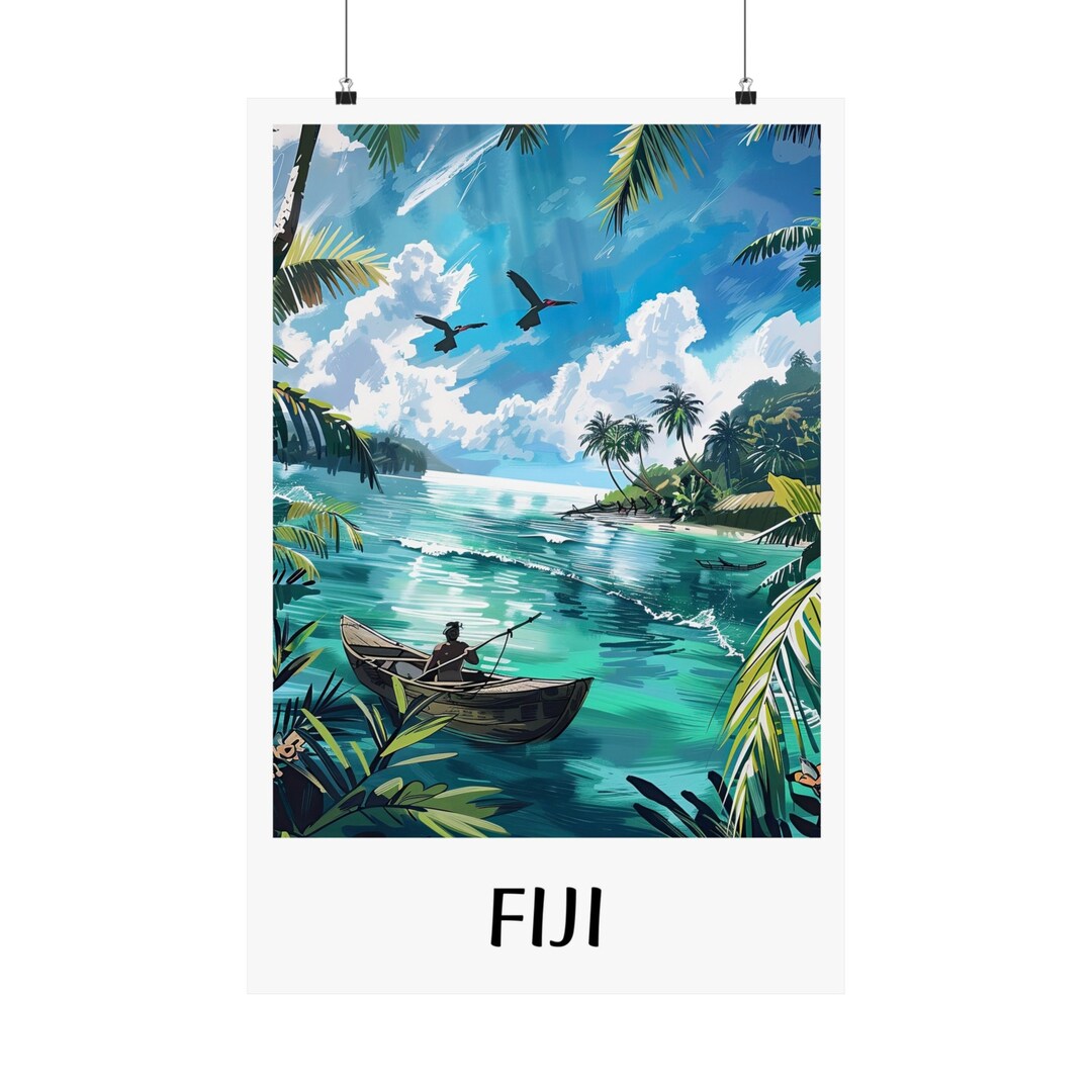Fiji, Wall Art, Home Decor, Gift, Art Lovers, Bathroom, Print, Vertical ...