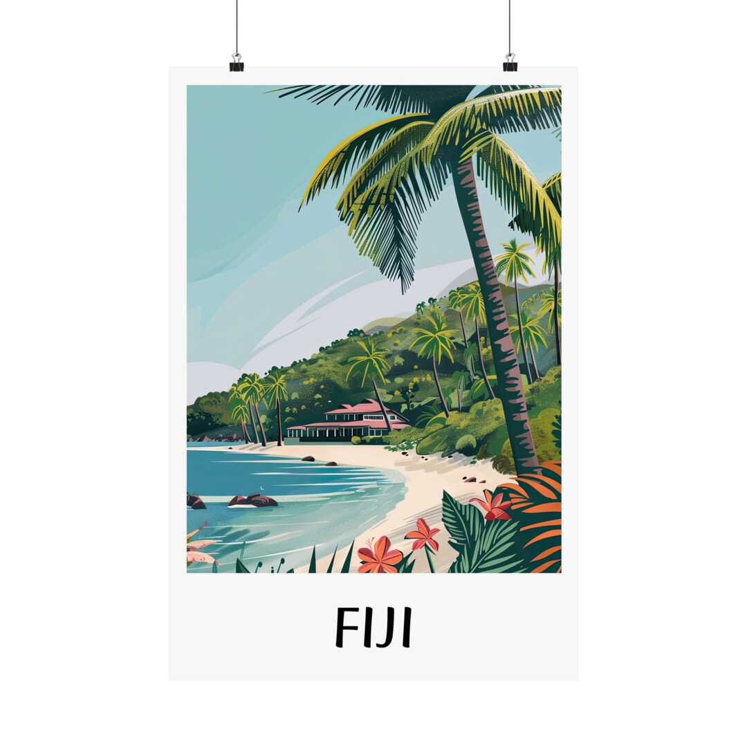 Fiji, Wall Art, Home Decor, Gift, Art Lovers, Bathroom, Print, Vertical ...