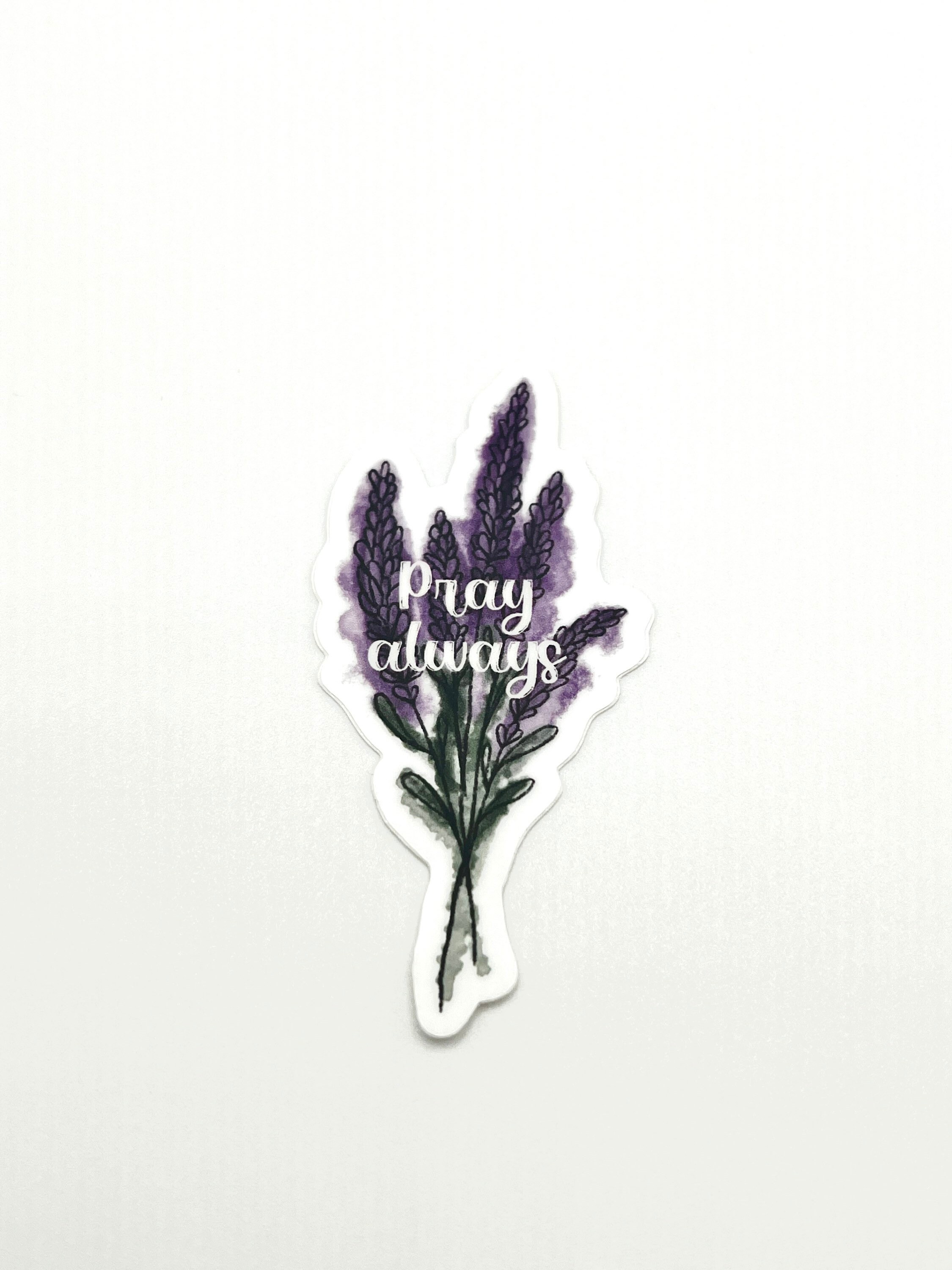 Pray Always Sticker, Lavender Sticker, Catholic Sticker, Pray Always ...