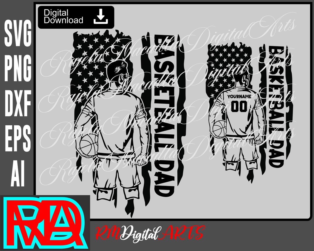 Basketball Dad Svg, Basketball Player Svg, Tattered US Flag Svg ...