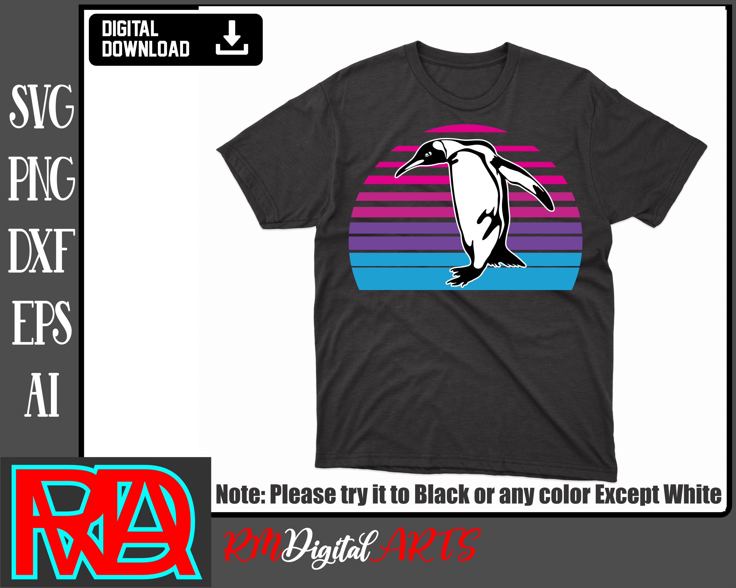 Retro Penguin Bundle Svg, Penguin Svg, Penguin Clipart, Retro Penguin ...