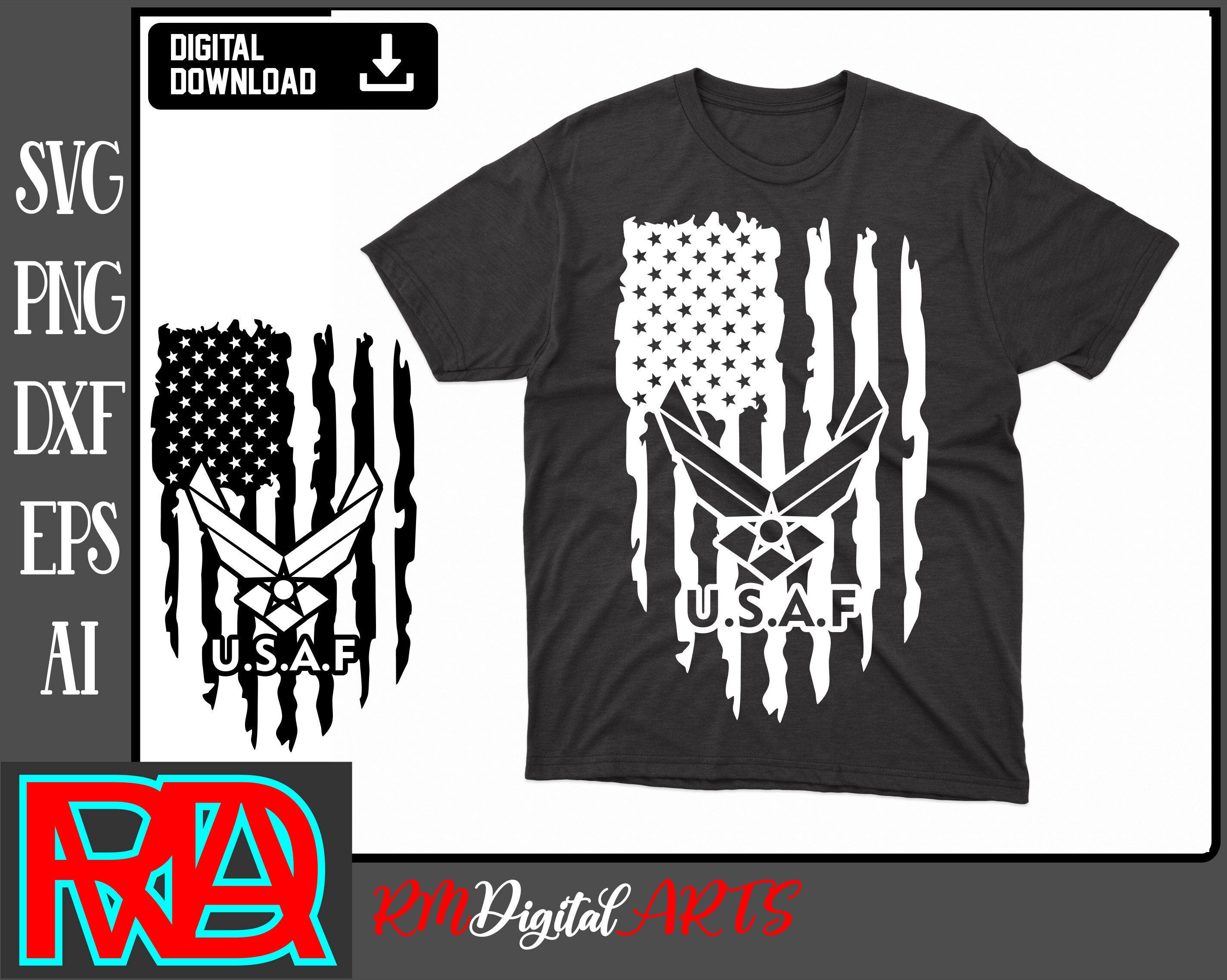USAF Air Force Svg, Military Svg Air Force Cut File, Vector, Png ...