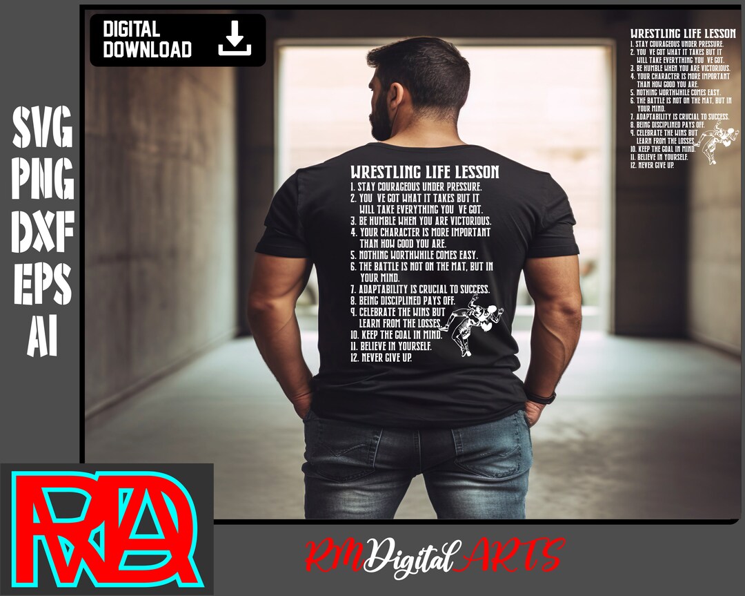 Wrestling Life Lesson Svg, Wrestling Svg - Instant Digital Downloads - Etsy