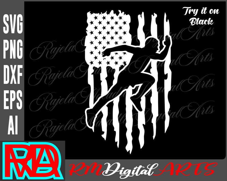 Simple Patriotic US Flag Runner Svg, Runner Svg, Marathon Svg, Athlete ...