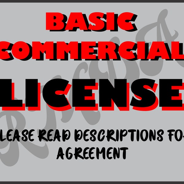 Commercial License - Etsy