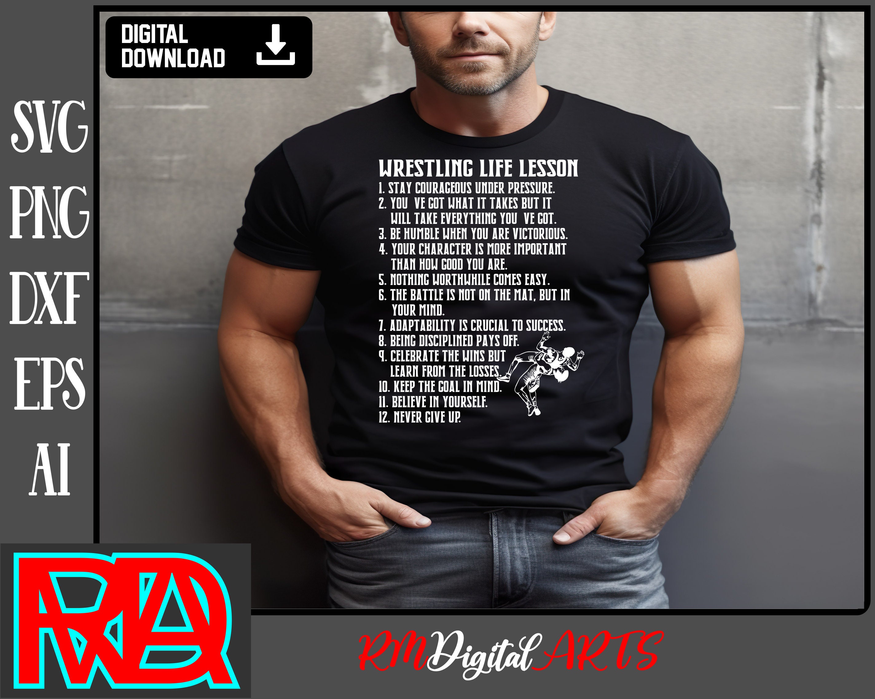 Wrestling Life Lesson Svg, Wrestling Svg - Instant Digital Downloads - Etsy