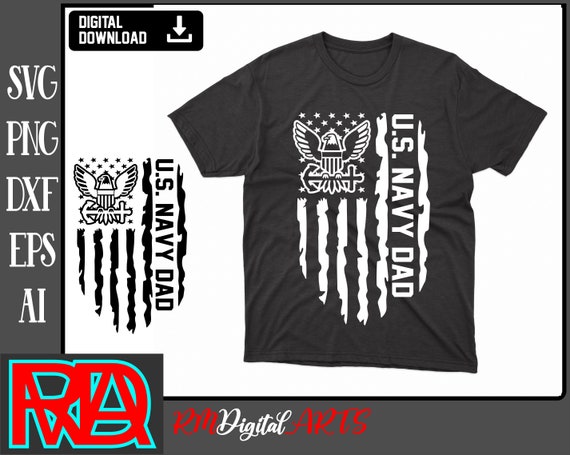 Patriotic US Flag Distressed US Flag US Navy Dad Navy Svg - Etsy
