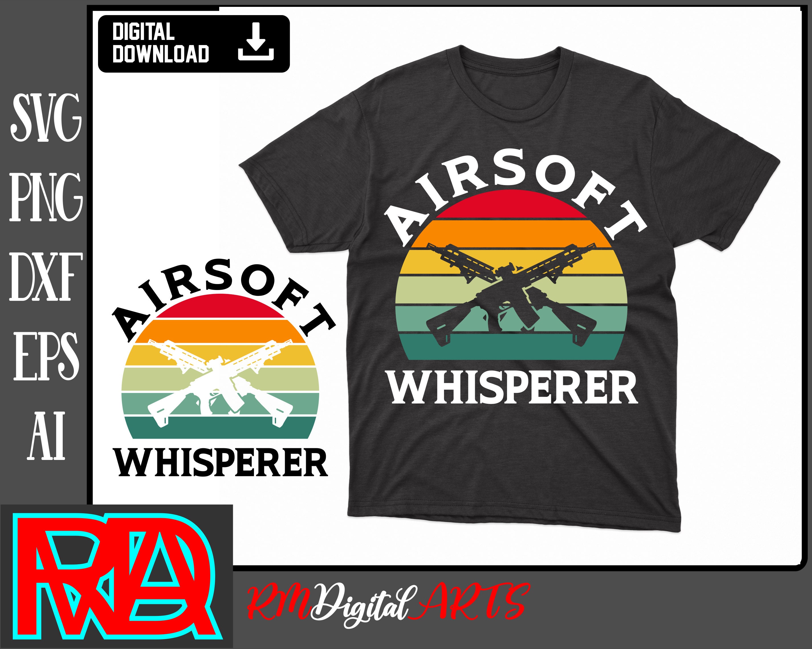 Retro Airsoft Whisperer, Shooting Svg, Tactical Svg, Airsoft Svg ...