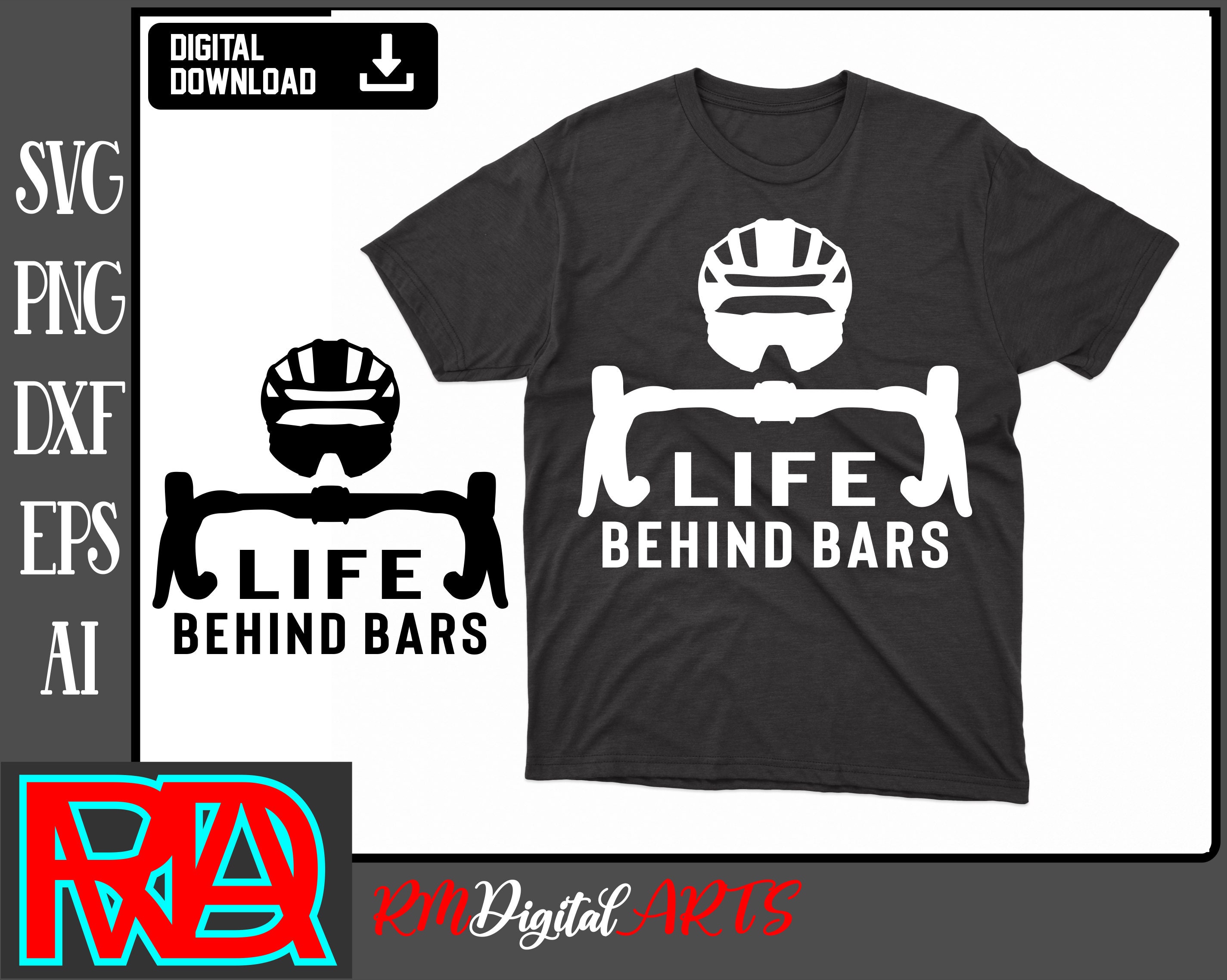 Life Behind Bars, Road Bike Svg, Cycling Svg - Cycling Cut File, Vector ...
