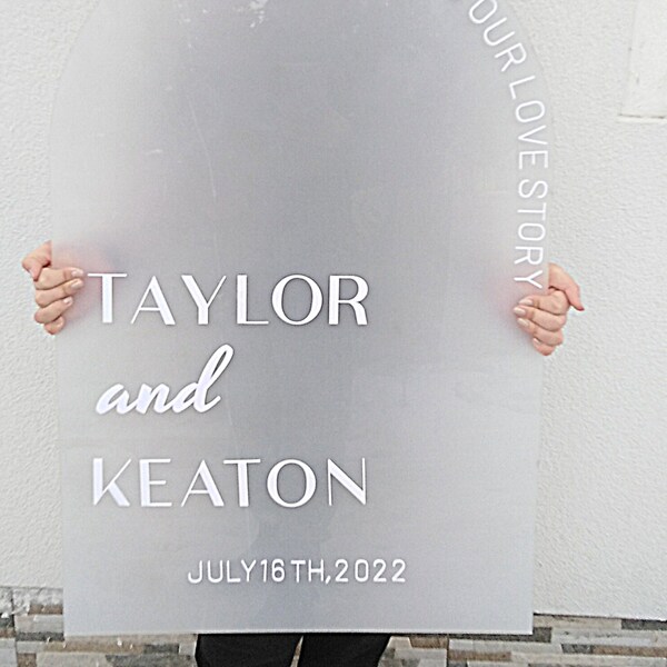 Frosted Acrylic Wedding Sign - Etsy