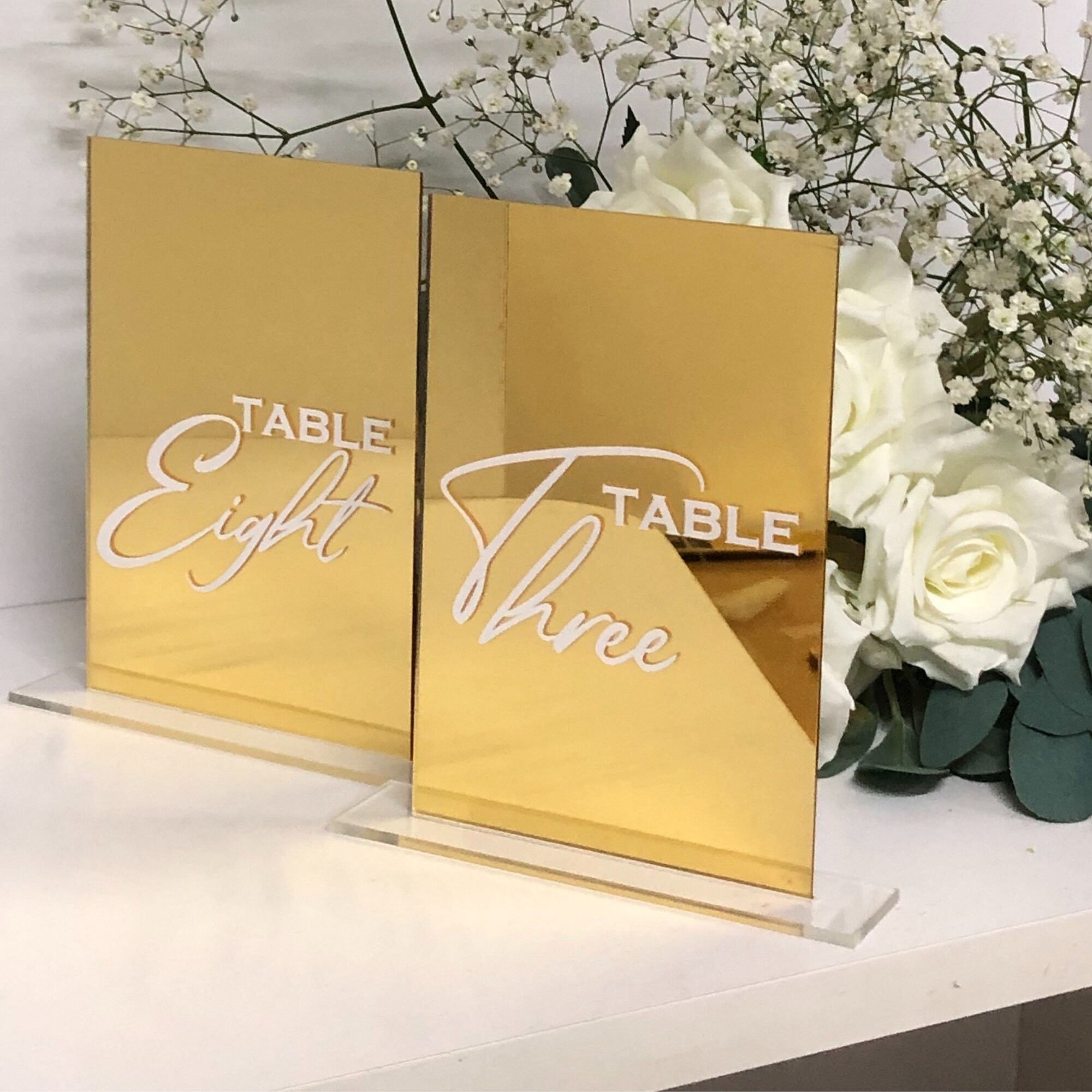 Gold Mirror Acrylic Table Numbers Table Decor Table - Etsy Australia