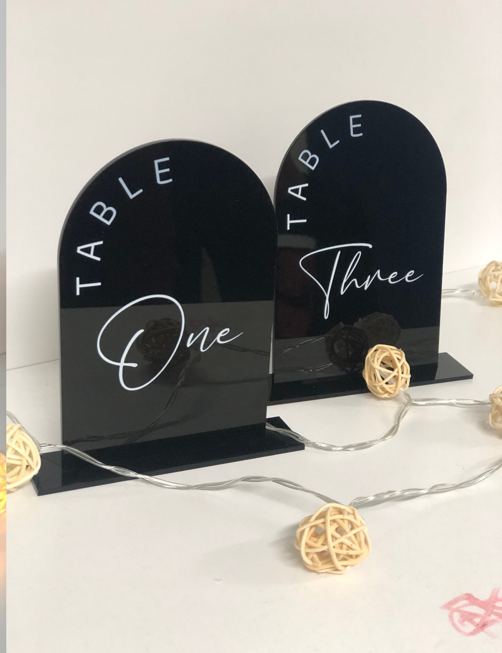 White Acrylic Wedding Table Numbers - Etsy