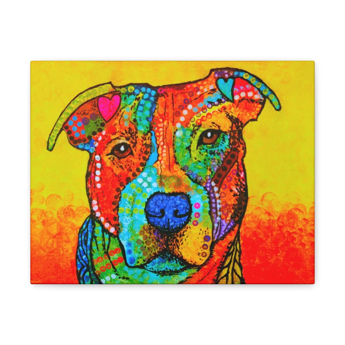 Pops Favorite Pit Bull Canvas Gallery Wrap - Etsy