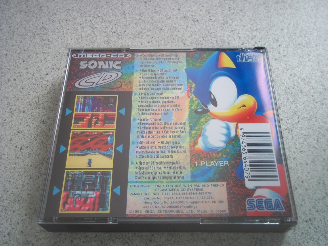 Sega Mega Cd : SONIC Cd/custom Case & Artwork. - Etsy