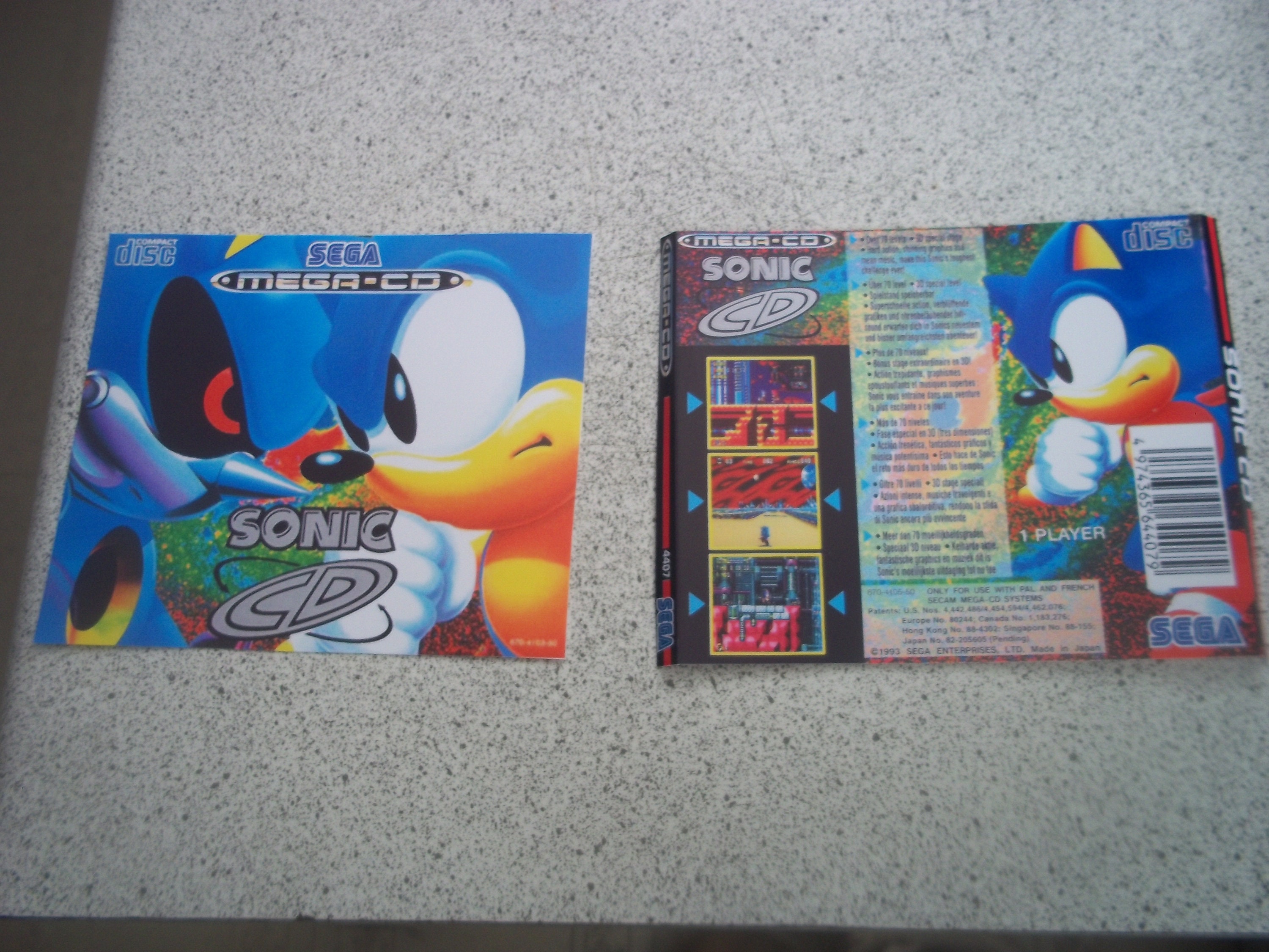 Sega Mega Cd : SONIC Cd/custom Case & Artwork. - Etsy