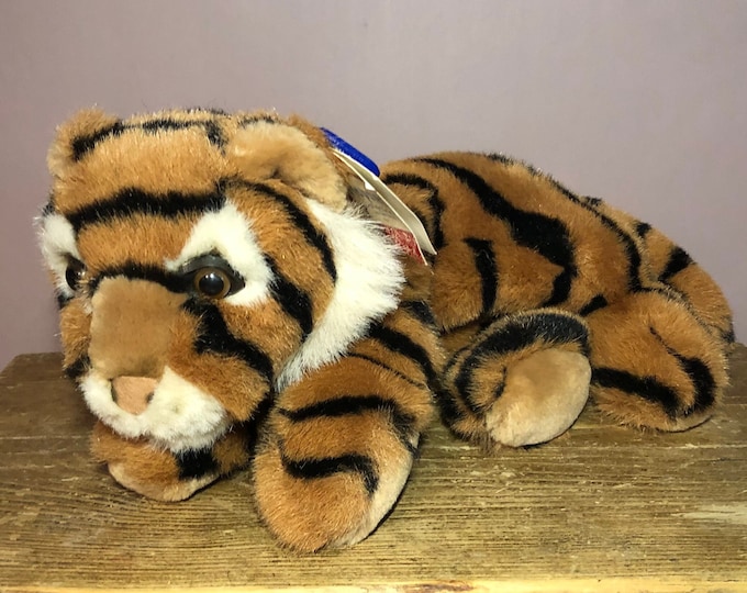 Aurora A&A Toys Vintage Flopsies Trent Tiger Beanie Plush/plushie 11 ...