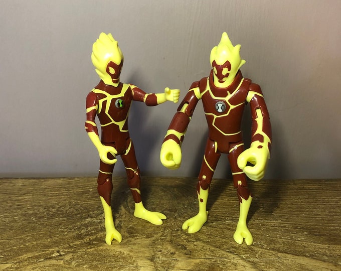 BEN 10 Alien Force Bandai Heatblast Action Figures 4/10cm 06/08 Jointed ...