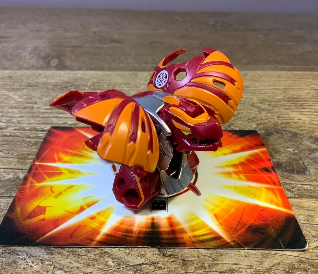 BAKUGAN Geoforge Geogan Rising Exclusive Metal Red Pyrus Dragonoid ...
