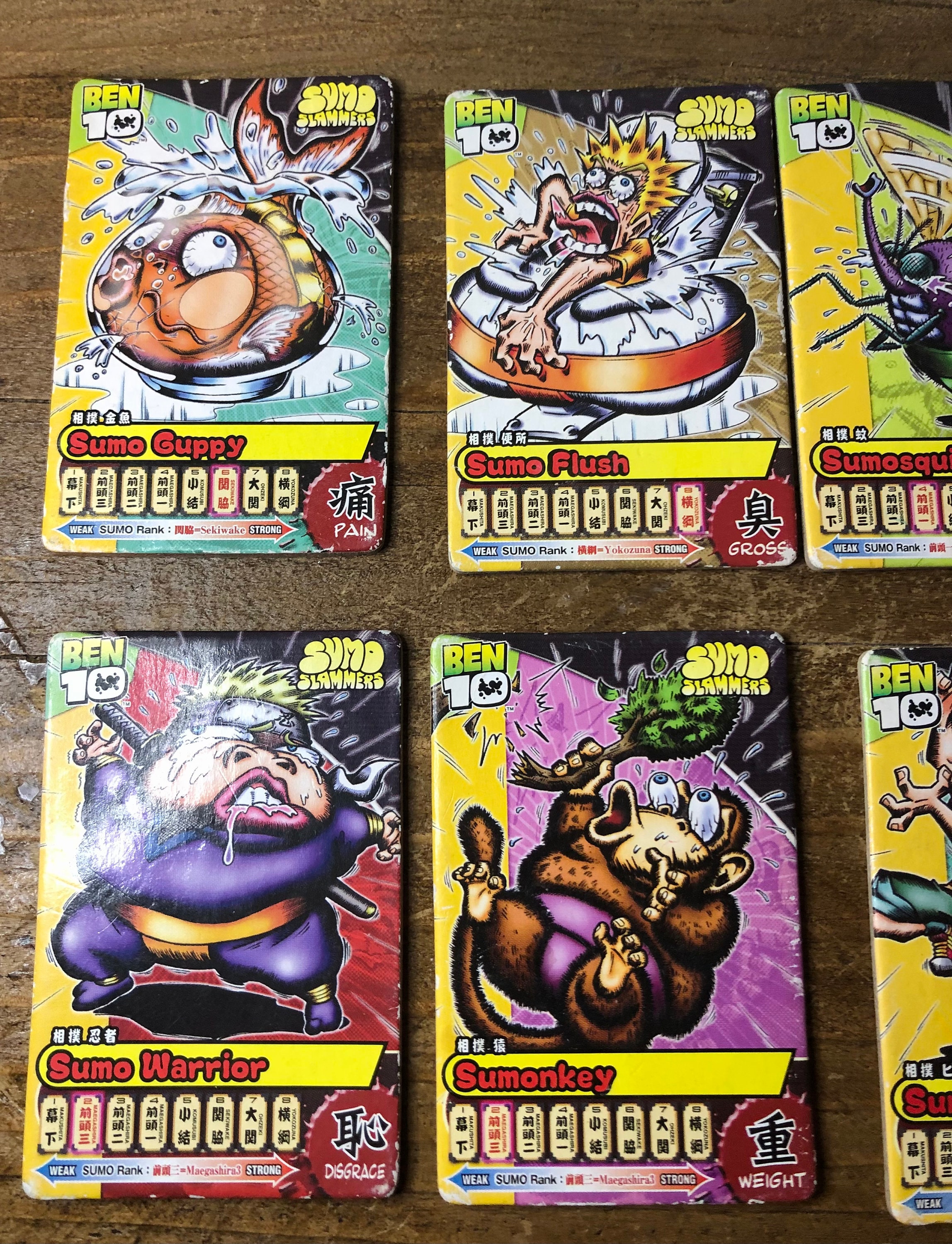 BEN 10 Sumo Slammers Collectible Cards X 10 Bandai 07 Action - Etsy