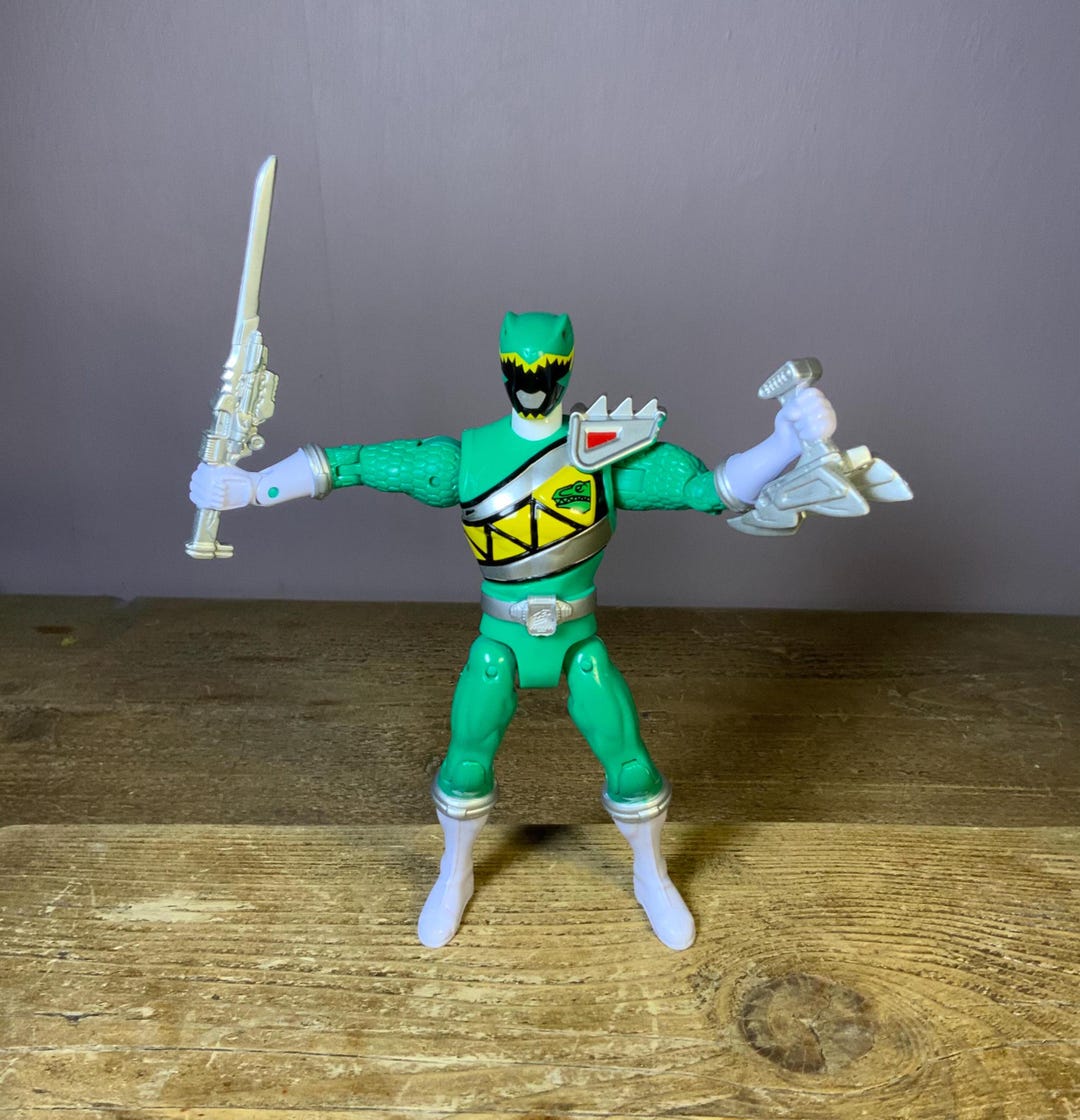 Power Rangers Dino Steel/ Dino Super Charge/ Double Strike Green Ranger ...
