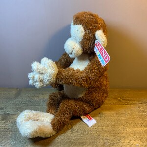 GUND Kids YOGA Monkey #20016 Vintage 15" Brown/tan Chimp Velcro Hands ...