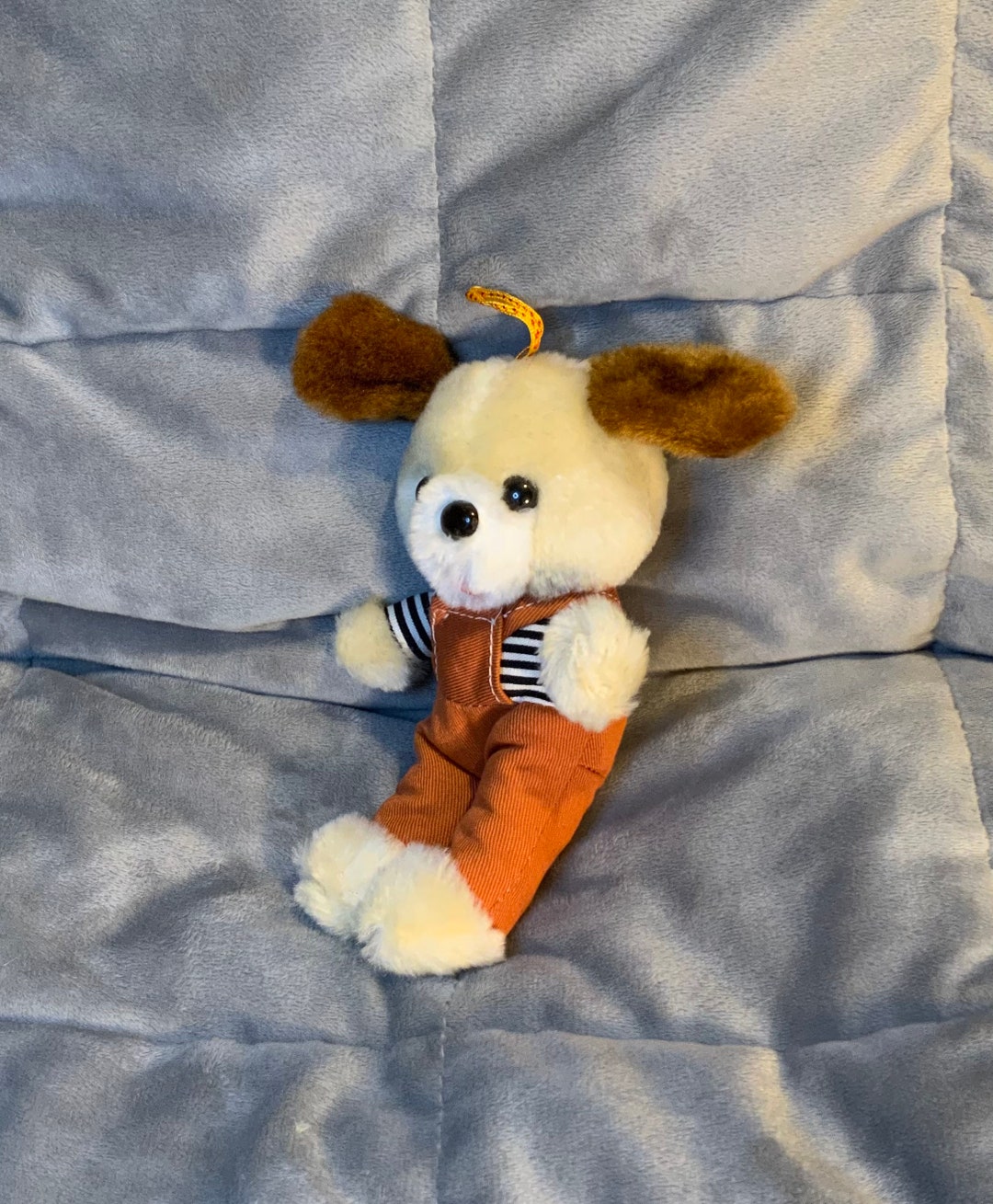Vintage Kitsch 1970s/80s Puppy Dog Brown Dungarees Plush Toy Mini 6 ...