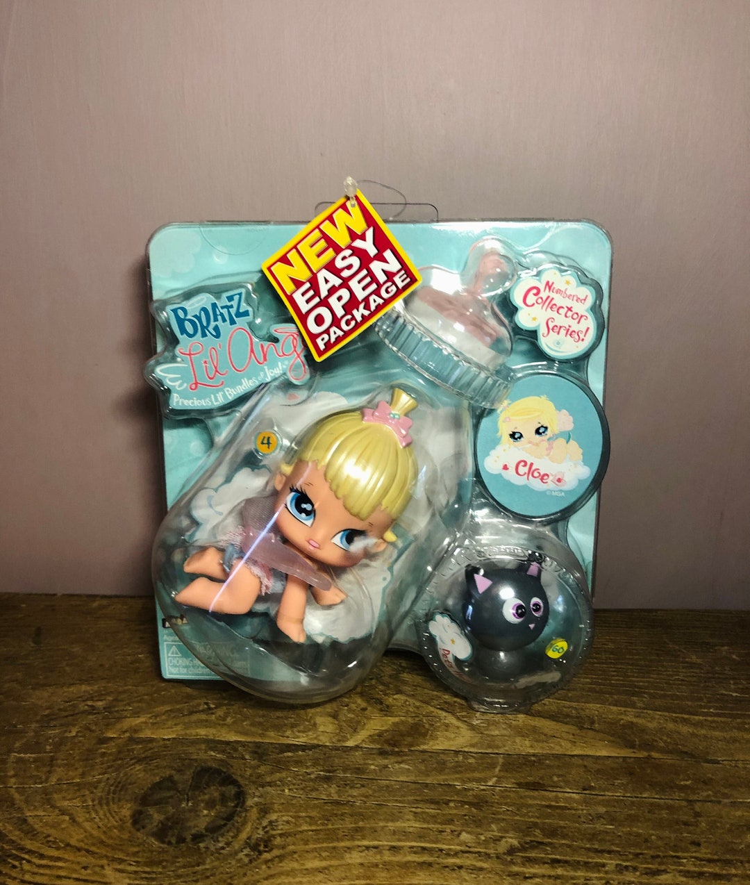 BRATZ Lil Angelz MGA CLOE Bratz Baby Doll #4 W/pet Cat #160 / Sealed in ...