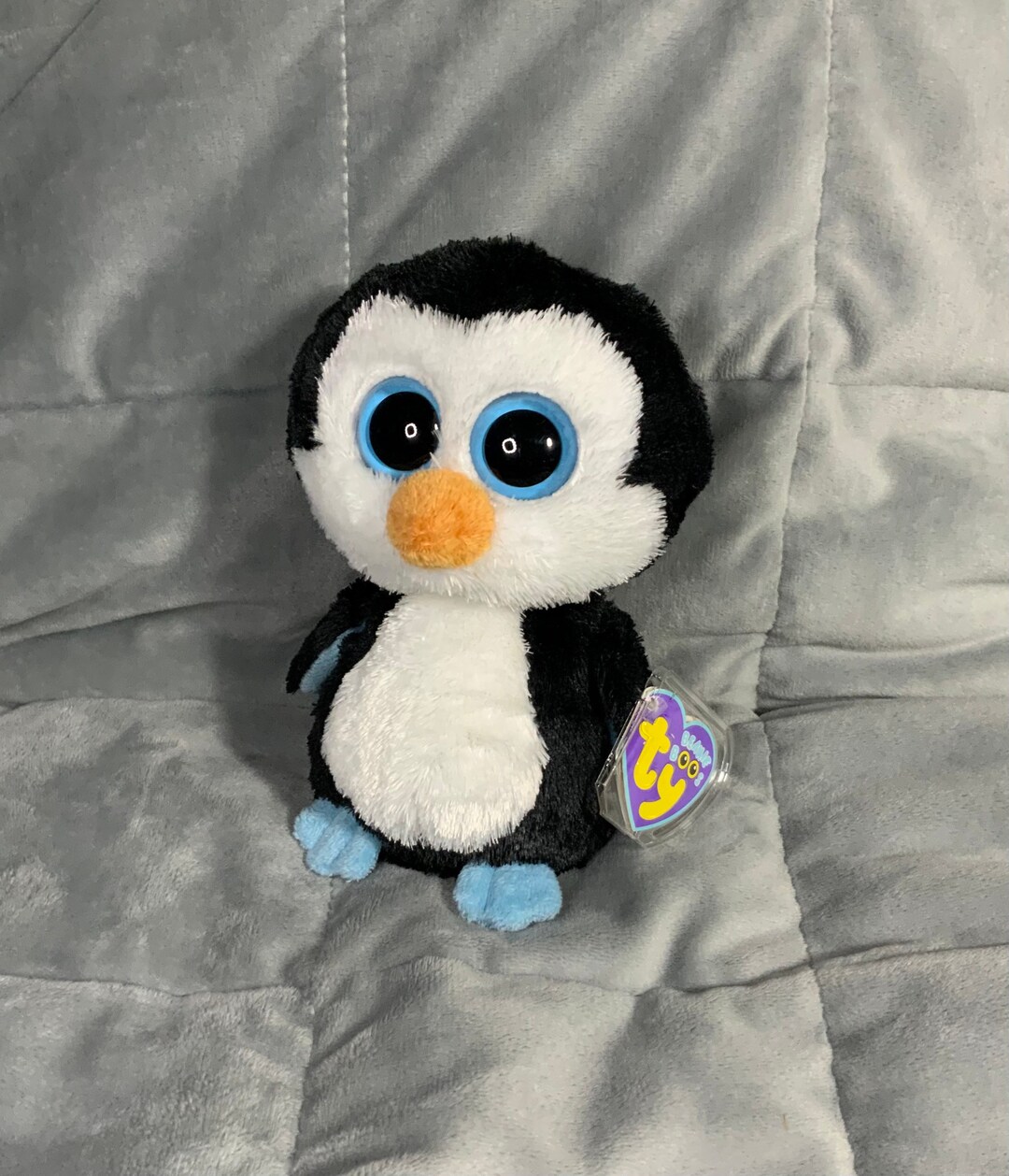TY Beanie Boo Waddles Purple Blue Tag 6” Standard Size TY Beanies Soft ...