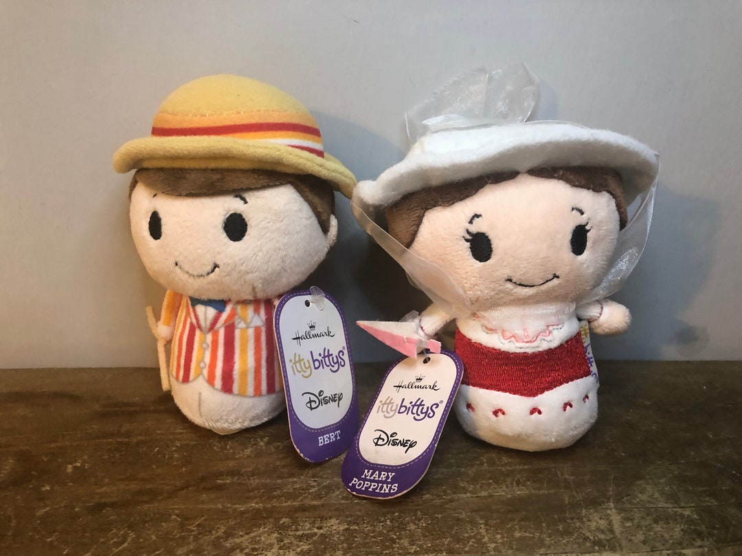 Itty Bittys Plushies Disney Mary Poppins & Bert Beanie Soft Plushies 5 ...