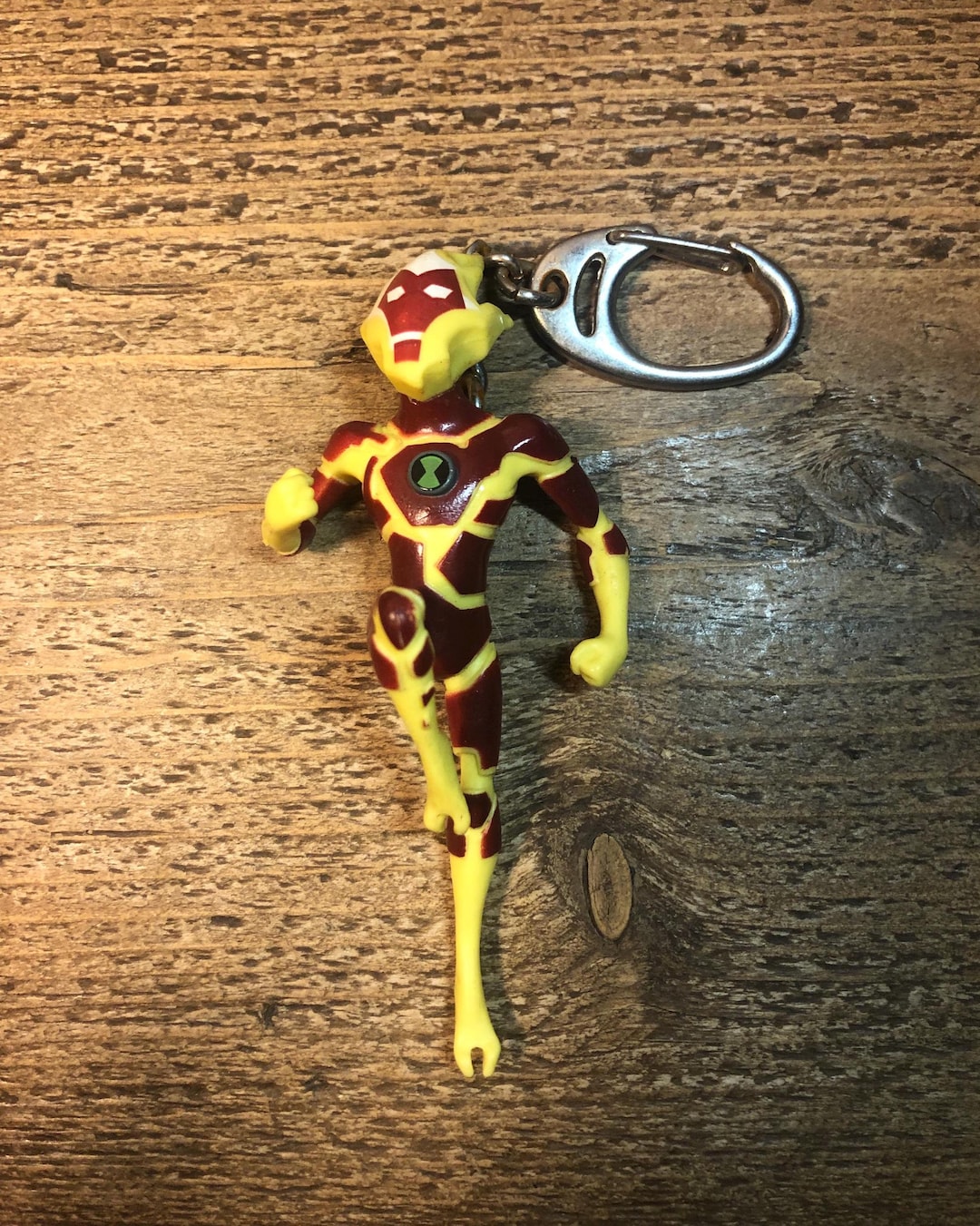 BEN 10 Basic Fun CN Keychain Figure 4 HEATBLAST / Retro Bag Clips/ Key Clips / Key Rings ...