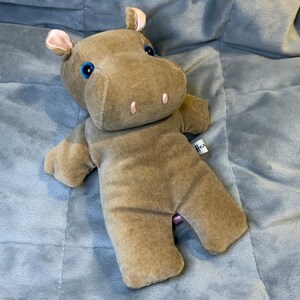 HARRODS Rare Vintage 70s/80s Hippo Bean Bag Beanie Plush Toy Velour ...