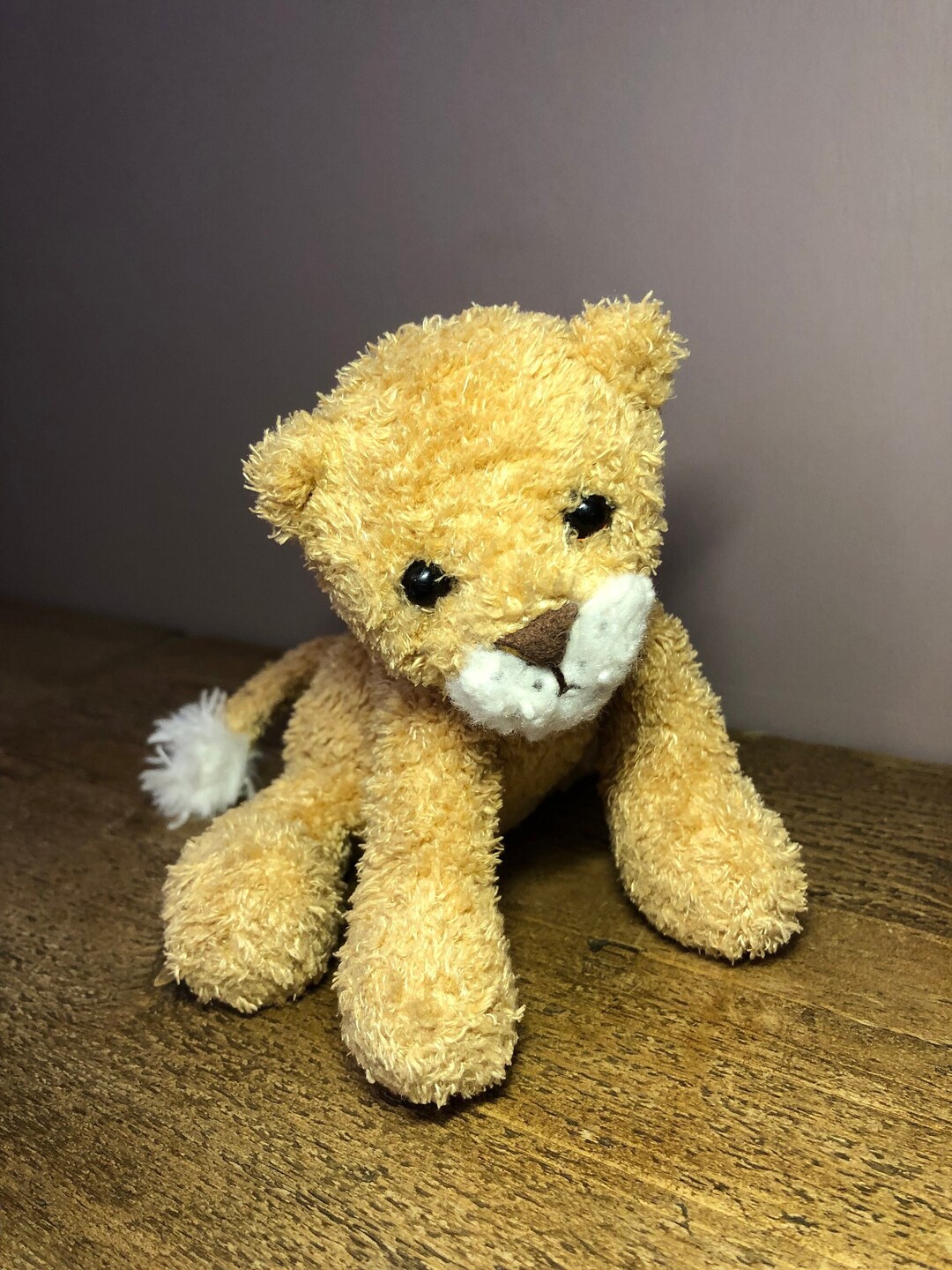 GUND Jungle Cats Vintage Small 6" Lion Cub/ Tan Golden Brown/white ...