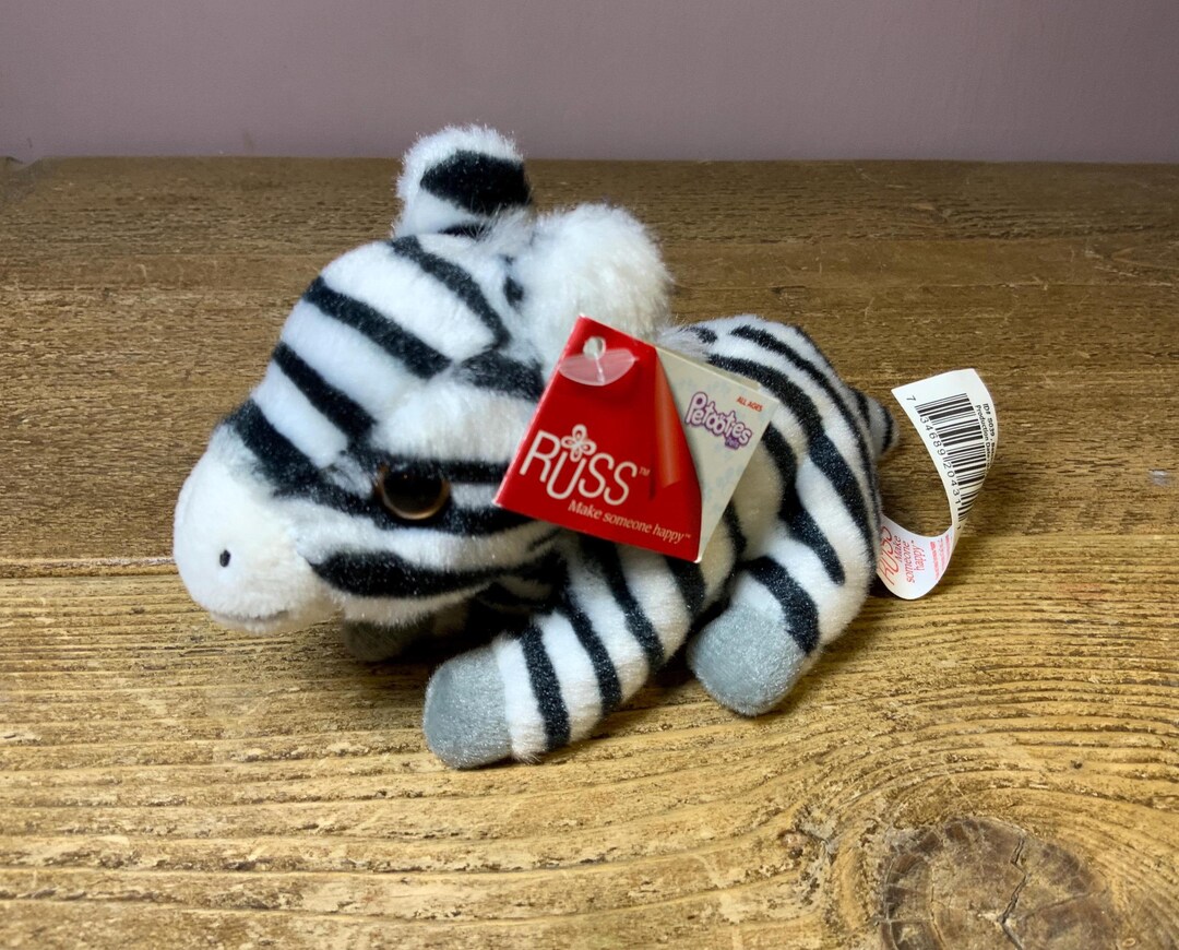 PETOOTIES Pets Russ/kellytoy Retired ZEBRA Mini Small Super Soft ...
