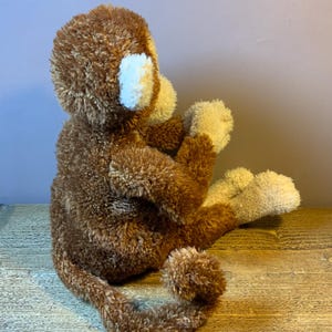 GUND Kids YOGA Monkey #20016 Vintage 15" Brown/tan Chimp Velcro Hands ...