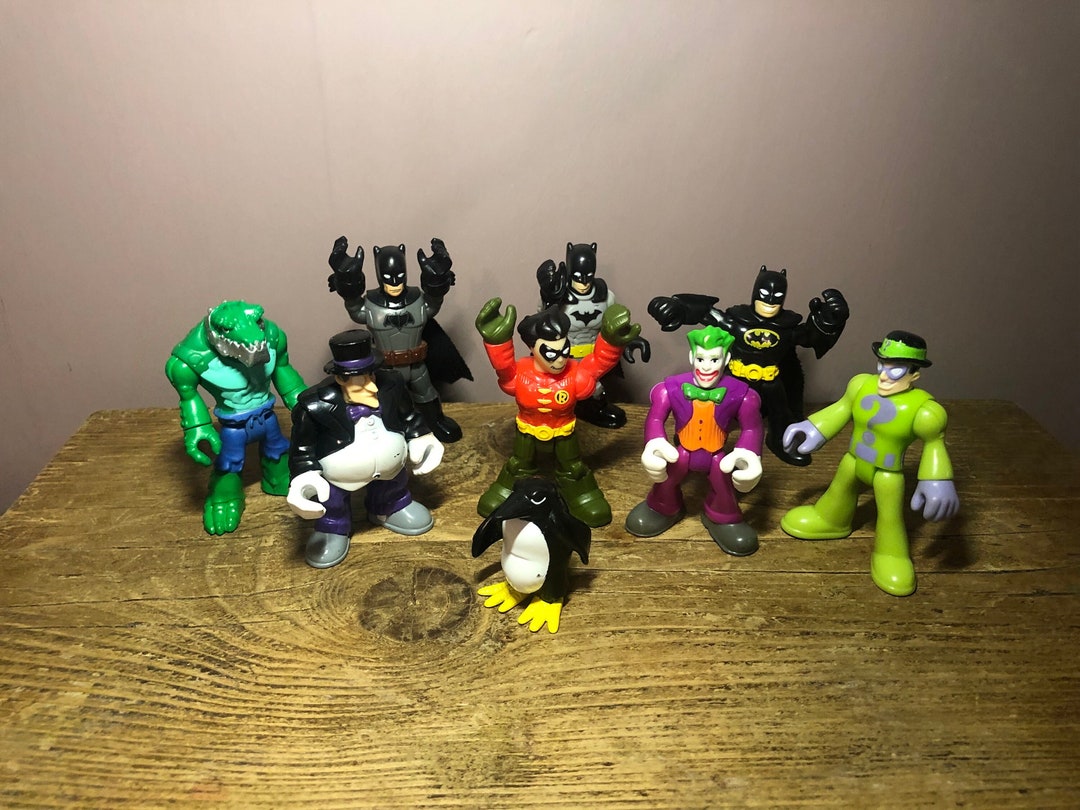 Dc Comics Imaginext Batman Figures 9 W/ Penguin/ Killercroc/ Joker ...
