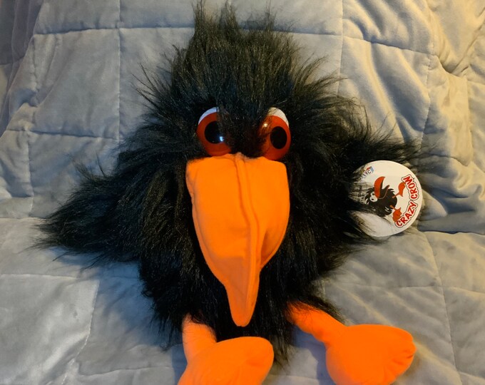 Retro Crazy Crow Hand Glove Puppet Animal Magic Squawks Sounds Black ...