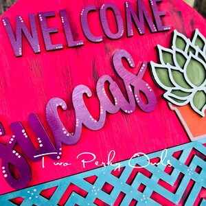 Succulent Door Hanger flower Door Hangers Summer Door Hanger Spring ...