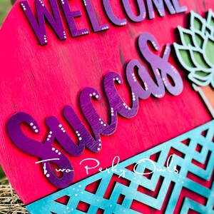 Succulent Door Hanger flower Door Hangers Summer Door Hanger Spring ...