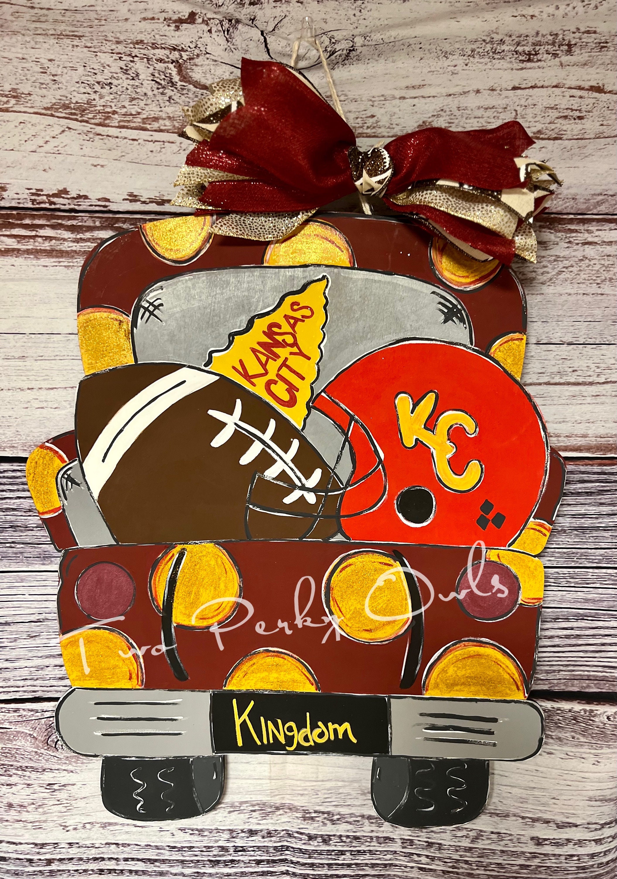 Chiefs Door Hanger Kc Chiefs Sports Decor Football Decor - Etsy