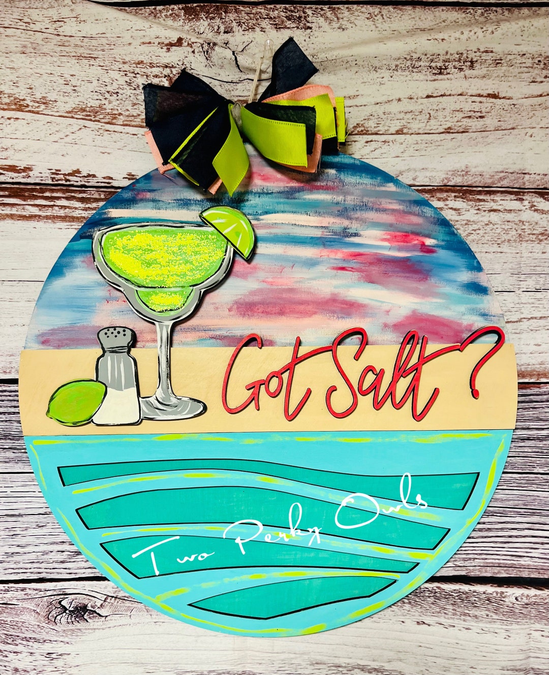Got Salt Door Hanger Its 5 Oclock Somewhere margaritaville Beach Decor ...