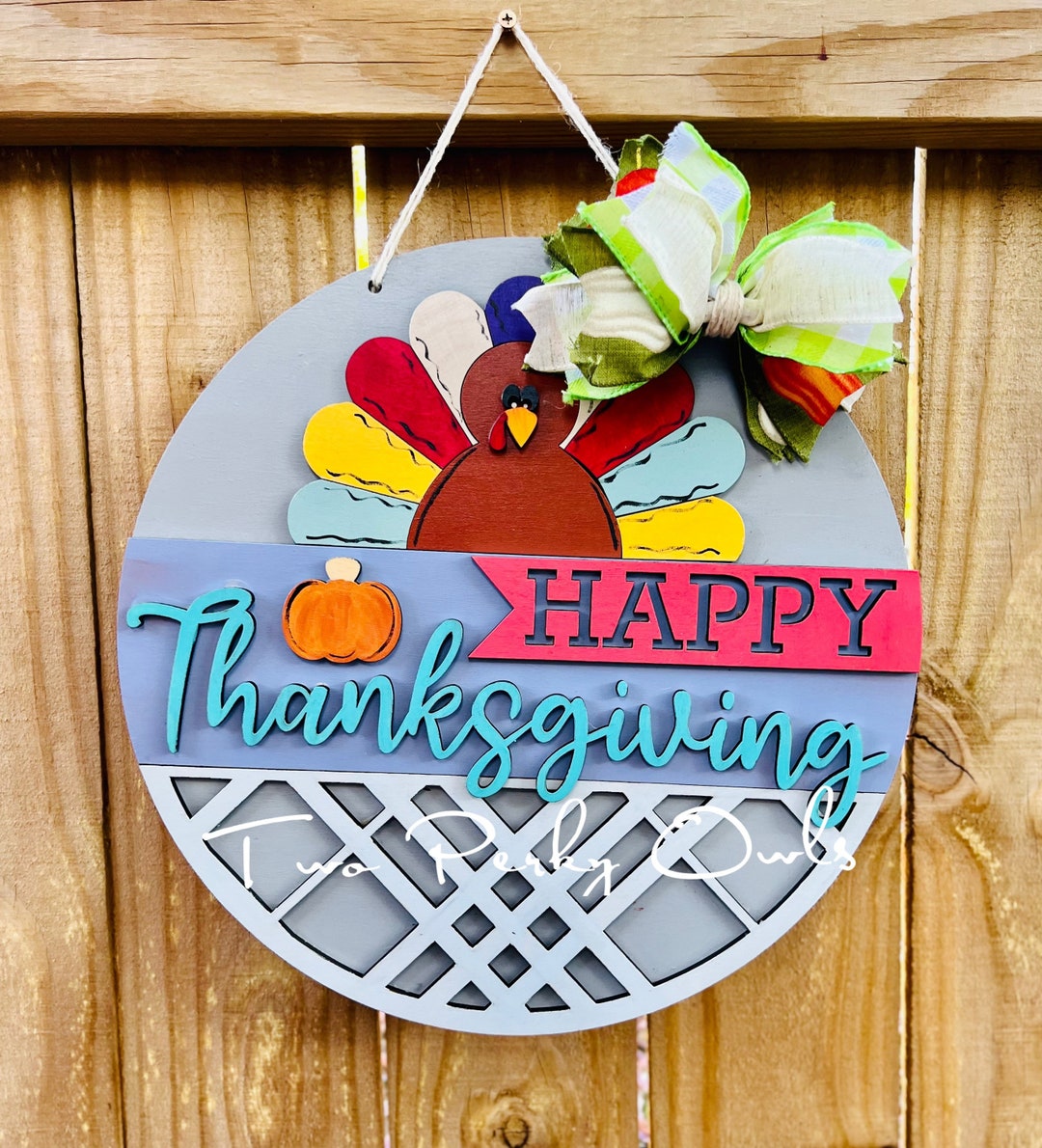 Happy Thanksgiving Door Hanger Turkey Door Hanger Fall - Etsy