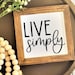 Live Simply | Wood Signs | Shelf Decor | Tiered Tray Sign | Farmhouse ...